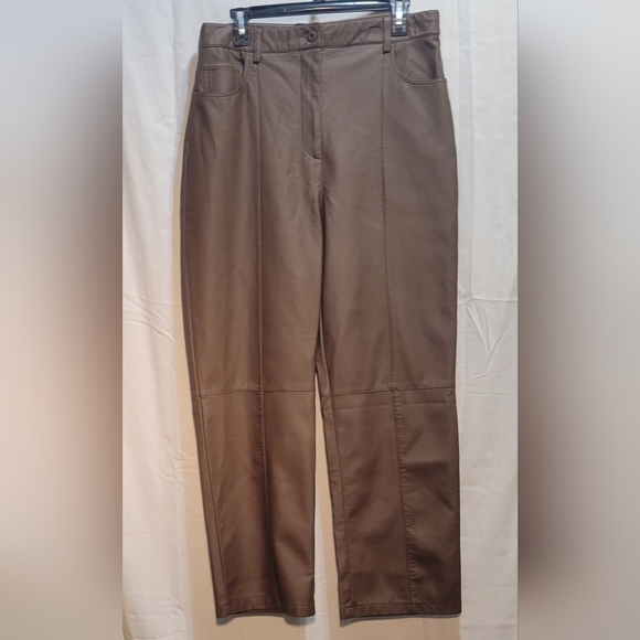 Glassons | Pants & Jumpsuits | New Glassons Faux Leather Brown 5 Pocket ...